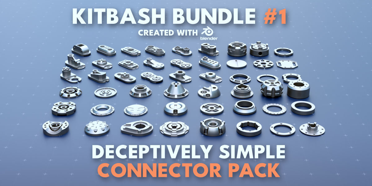Simple Connector Kitbash Bundle Pack 1 3D model | CGTrader