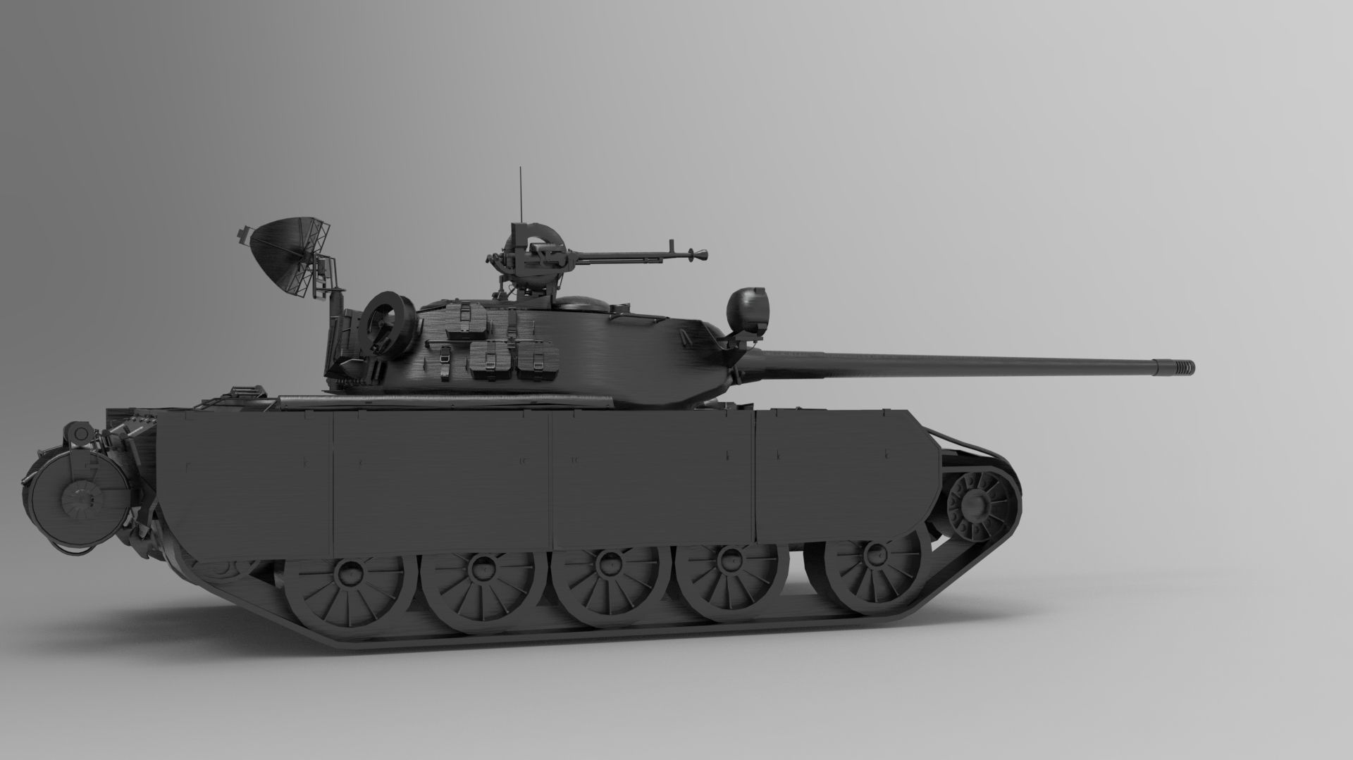 3D model T-44-100 military tank VR / AR / low-poly | CGTrader