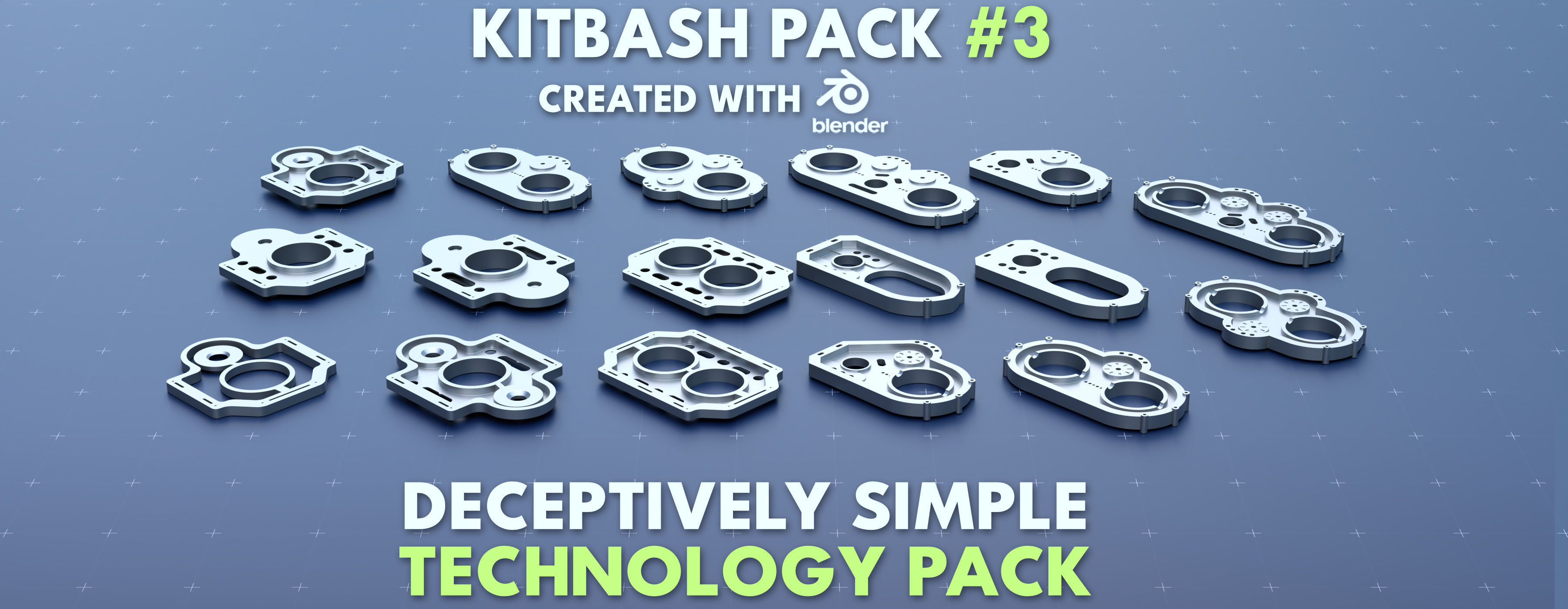 Simple Technology Kitbash Bundle Mega 1 3D model | CGTrader