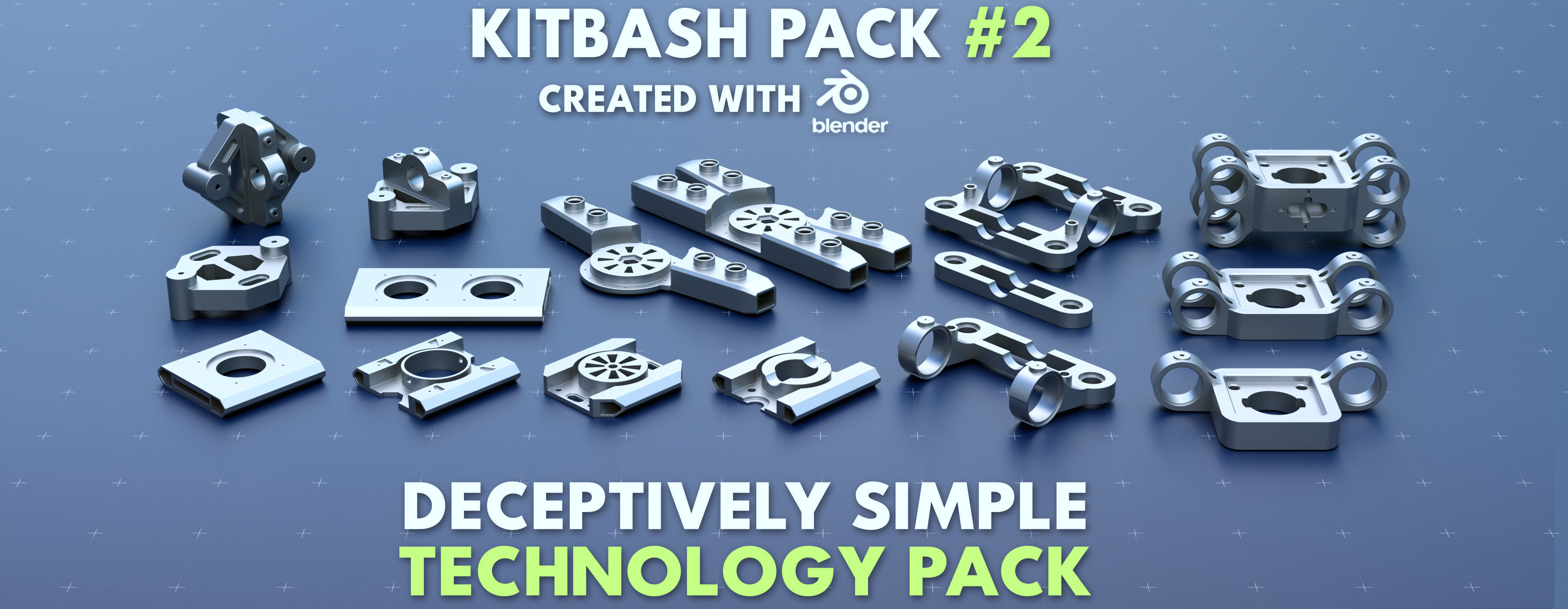 Simple Technology Kitbash Bundle Mega 1 3D model | CGTrader