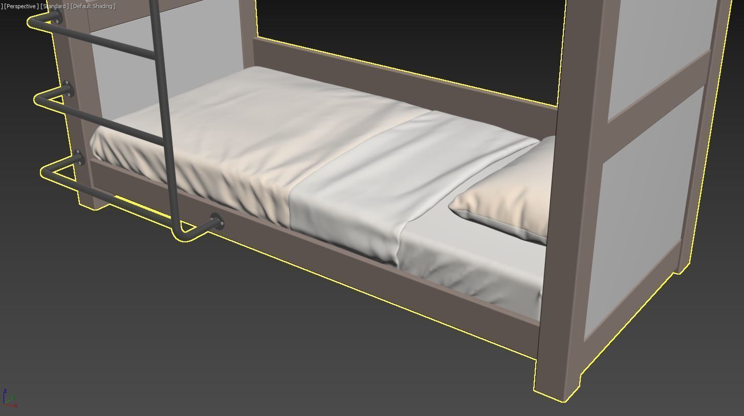 Bunk Bed for hostel 3D model | CGTrader