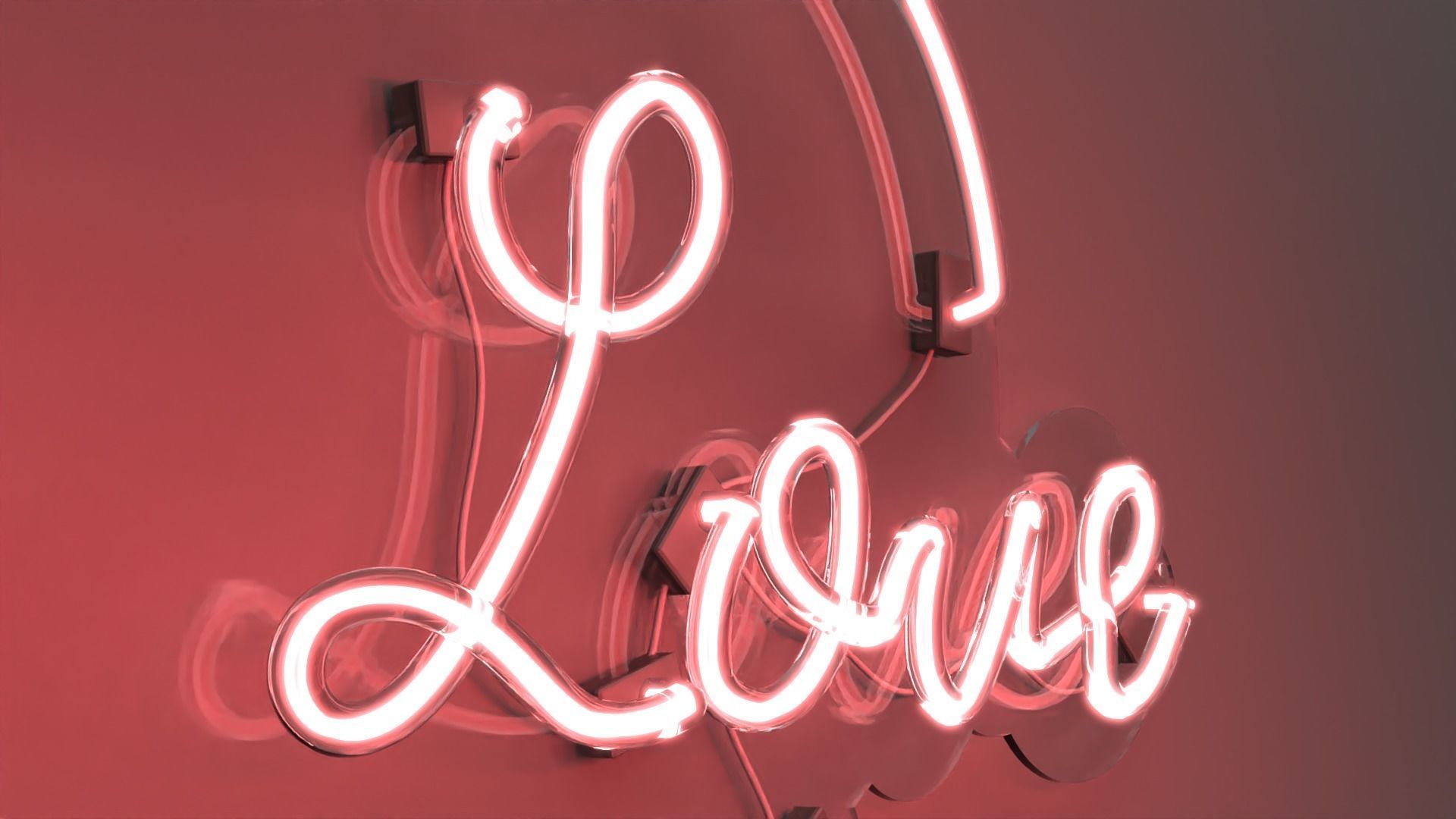 Love 2 - Neon Sign 3D model | CGTrader