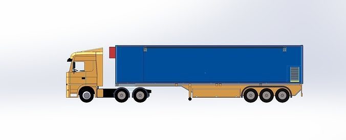 Transport truck 3D model | CGTrader