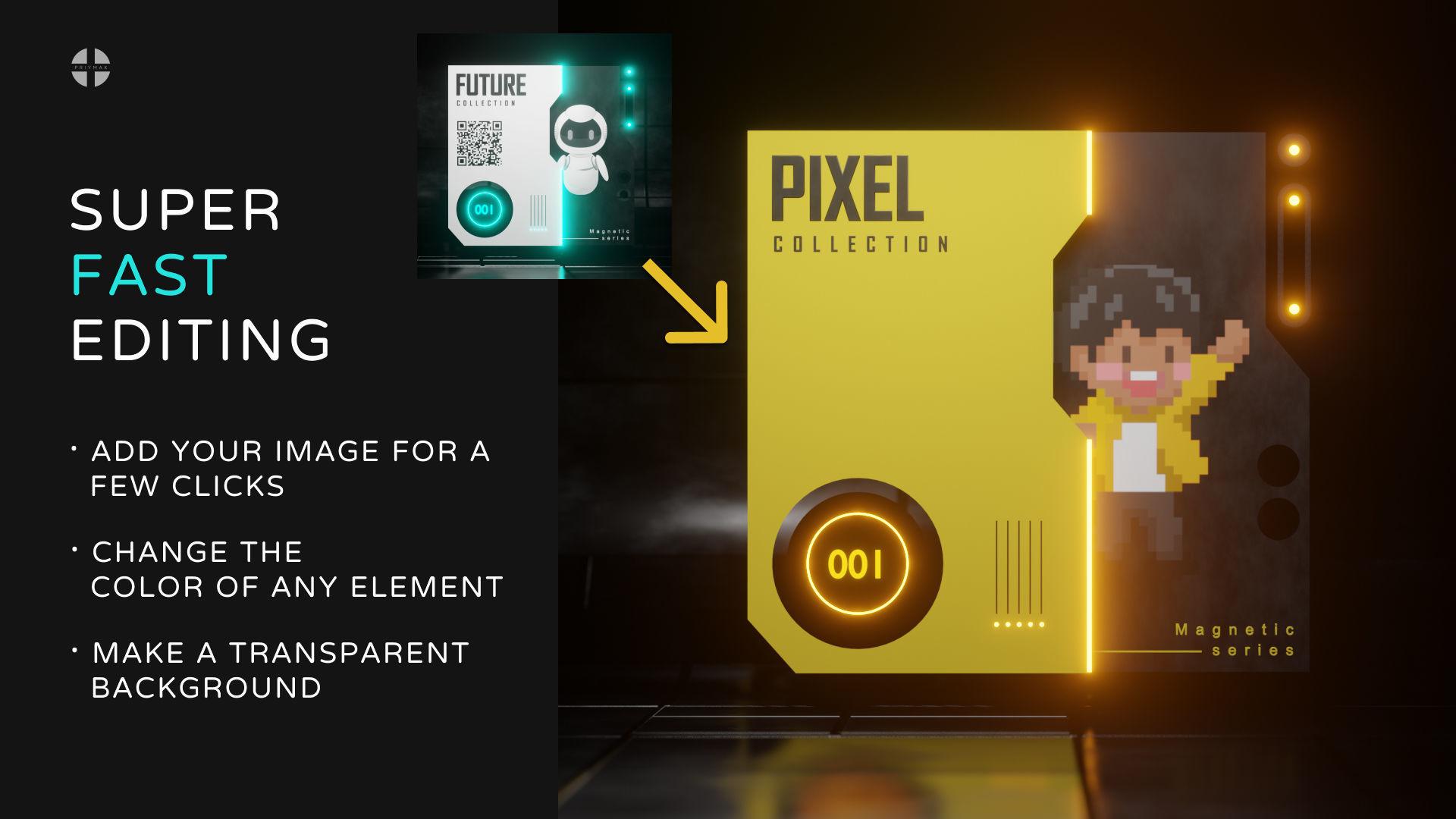 3D Blender template NFT Future card 3D model animated | CGTrader