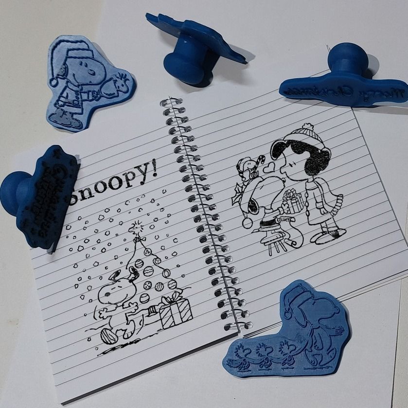 Snoopy Christmas Stamps free 3D model 3D printable | CGTrader