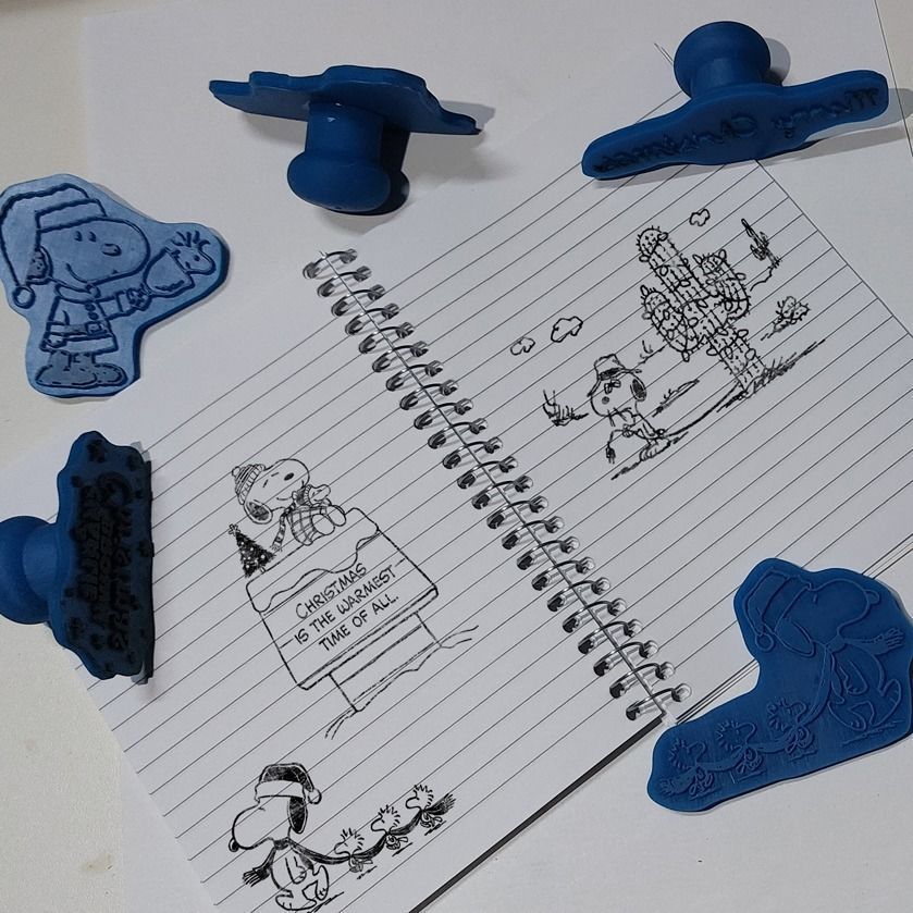Snoopy Christmas Stamps free 3D model 3D printable | CGTrader