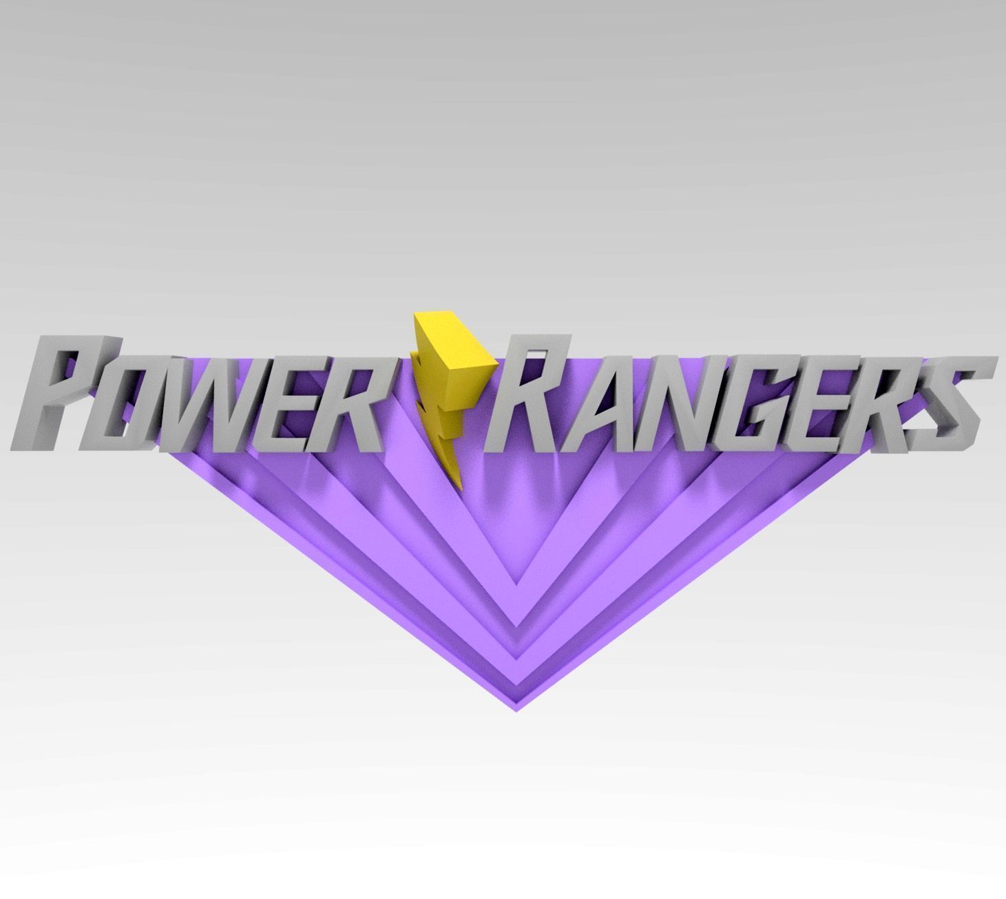 Power Rangers - Logos 3D model 3D printable | CGTrader