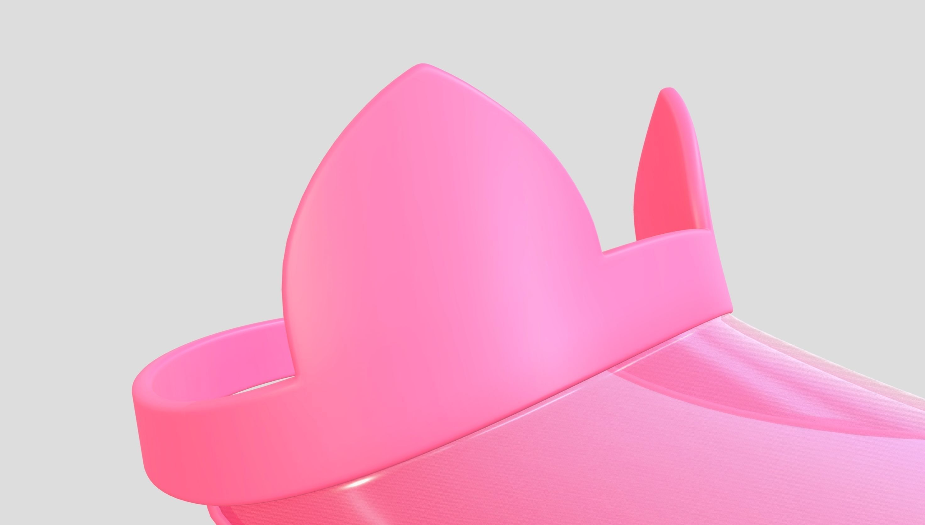 Hat010 Cat Visor Cap 3D model | CGTrader