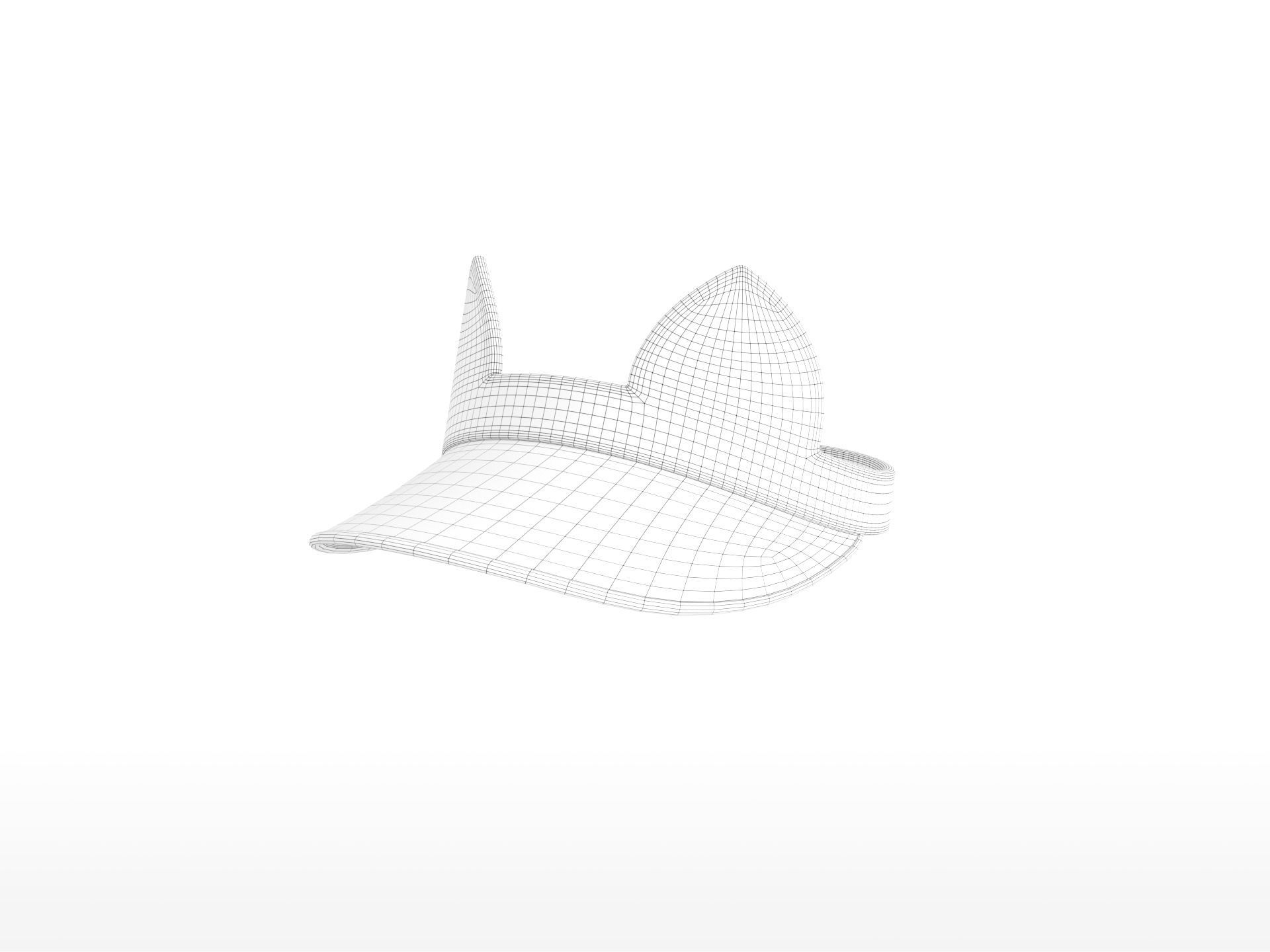 Hat010 Cat Visor Cap 3D model | CGTrader