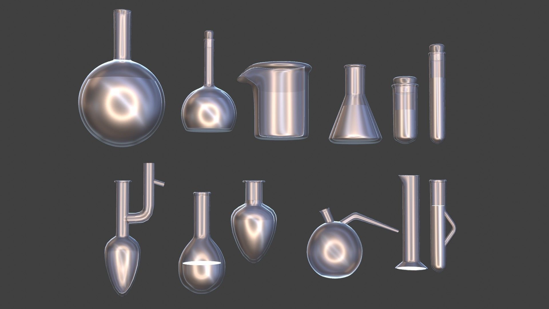 3D model lab tubes VR / AR / low-poly | CGTrader