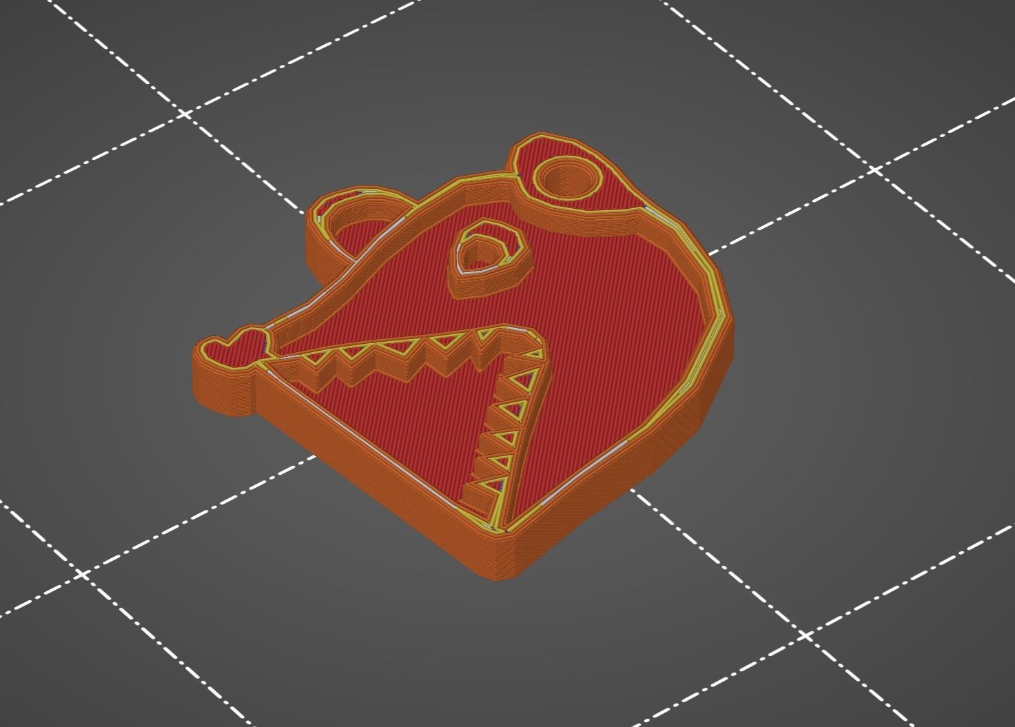 Embossed Possum Face Keychain 3D model 3D printable | CGTrader