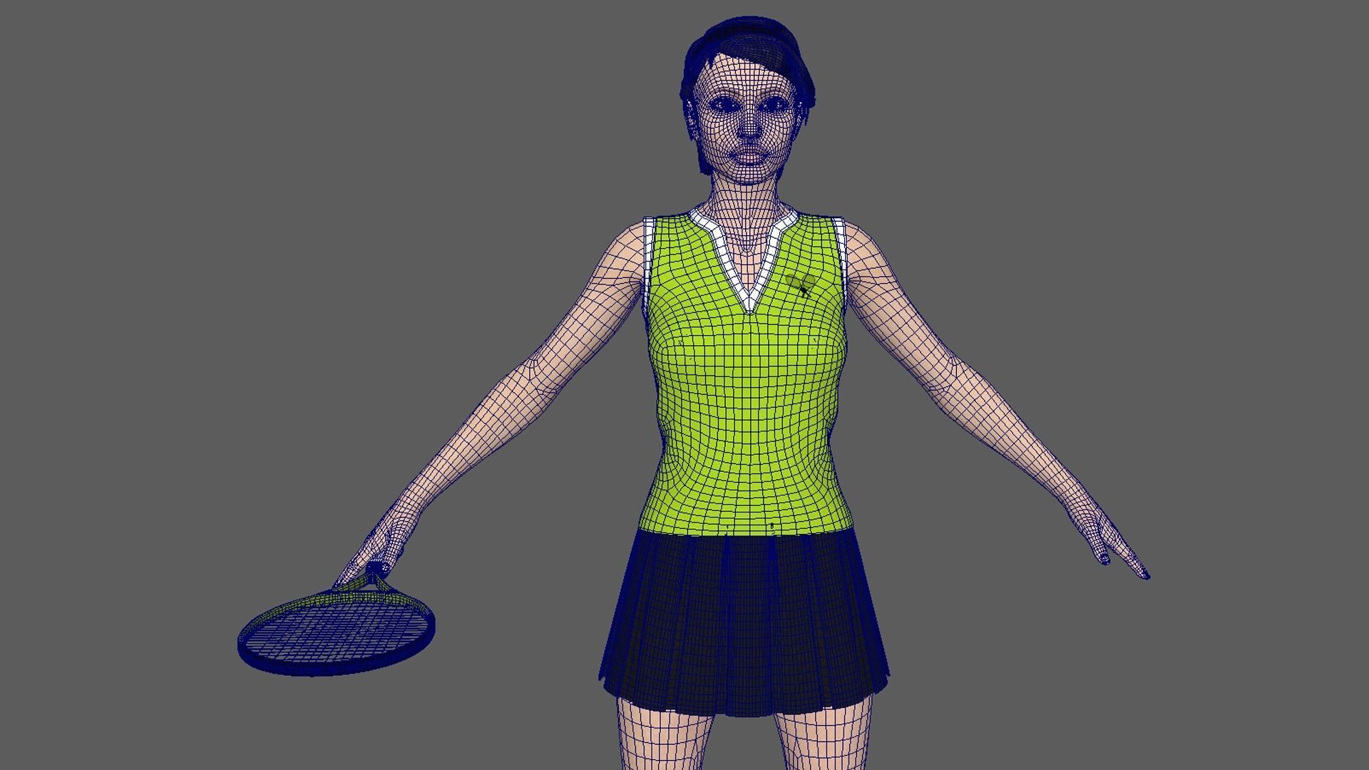 Tennis Player 02 3D model | CGTrader