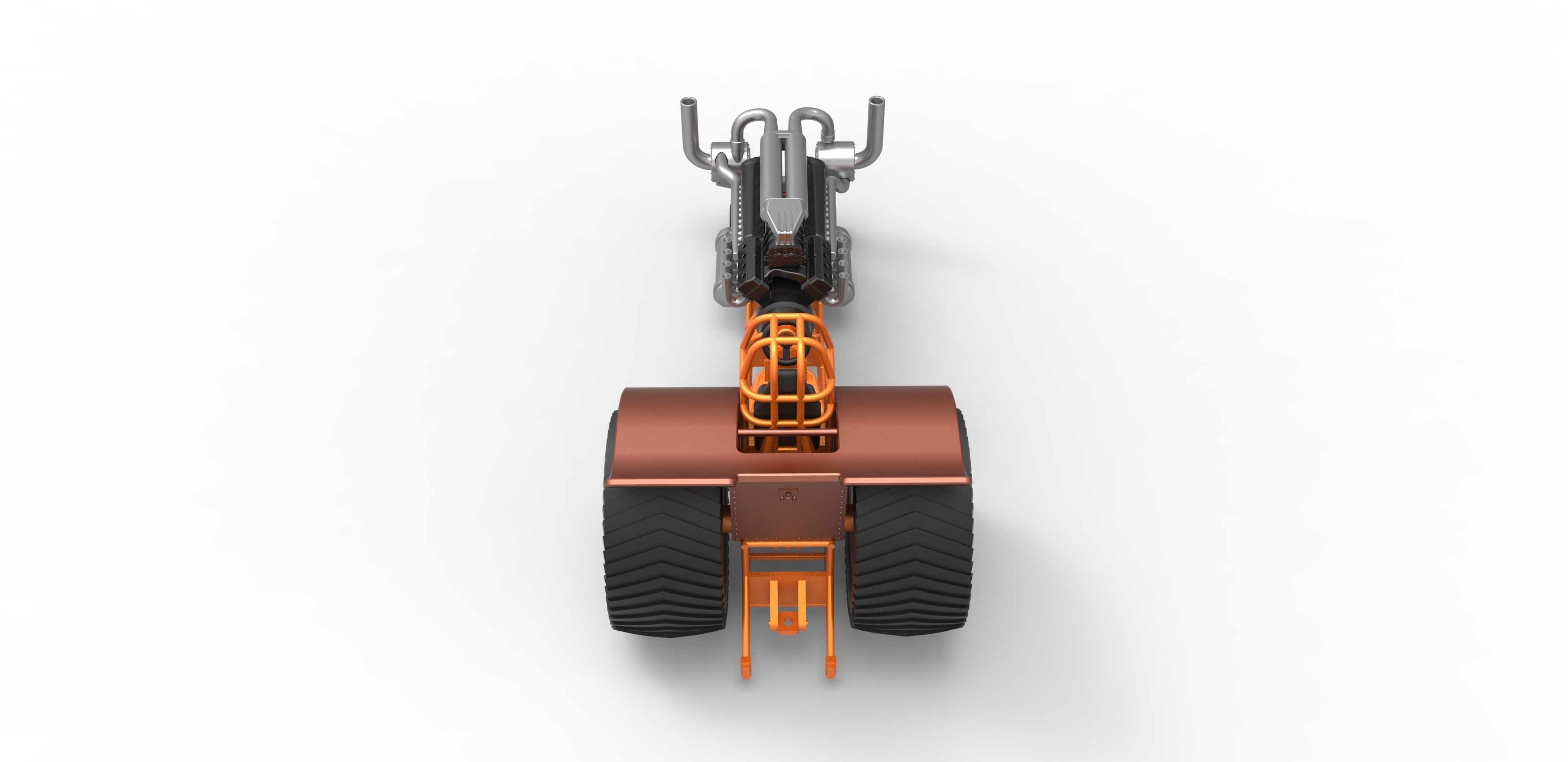 Diecast Pulling tractor with V12 and V8 engines Scale 1 to 25 3D model ...