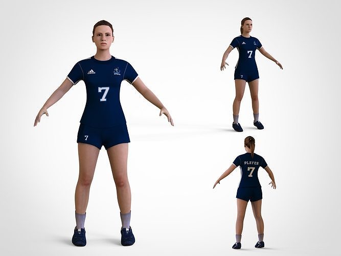 Female Volleyball Player 3D model | CGTrader