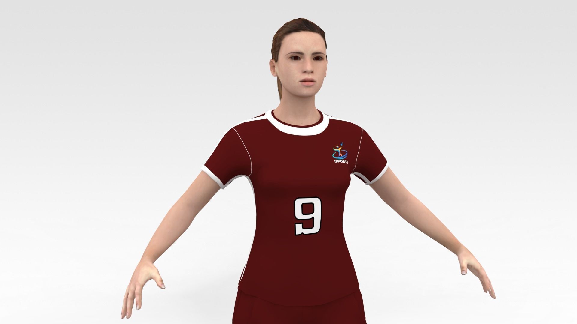 Female Volleyball Player 3D model | CGTrader
