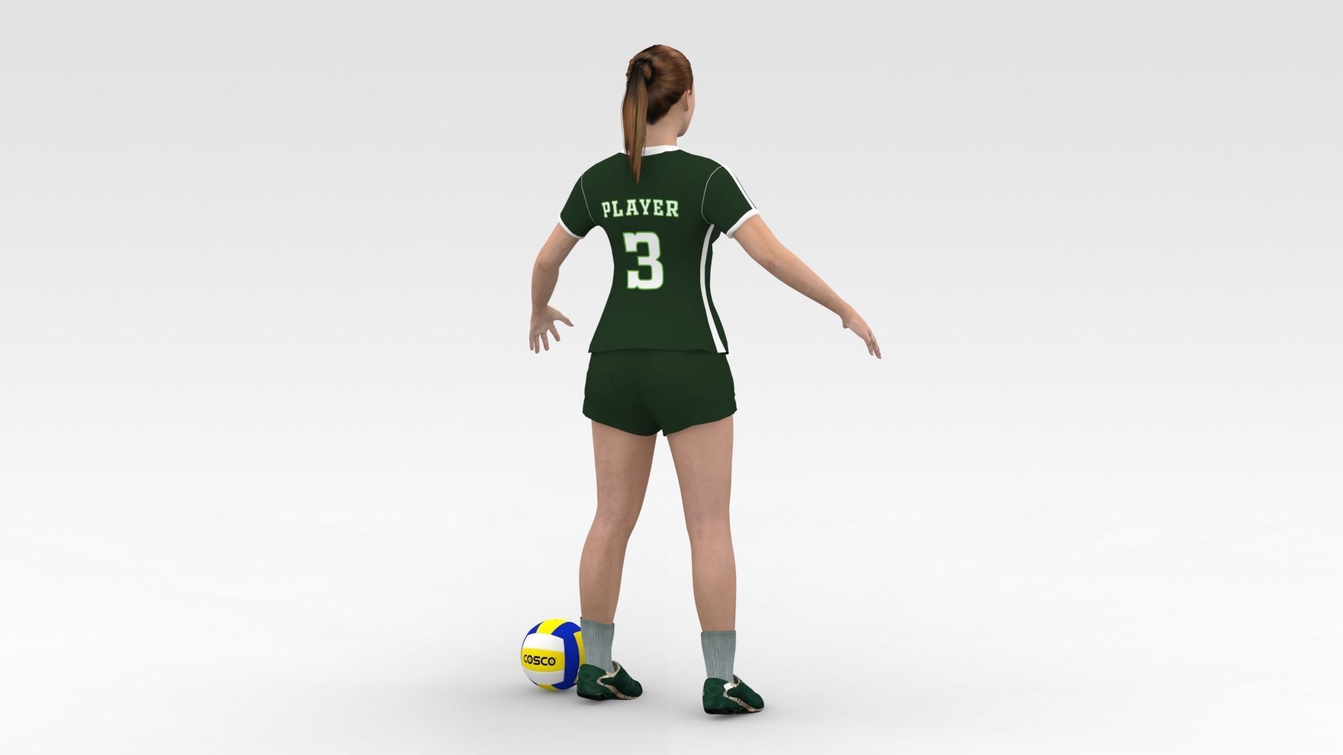 Female Volleyball Player 3D model | CGTrader