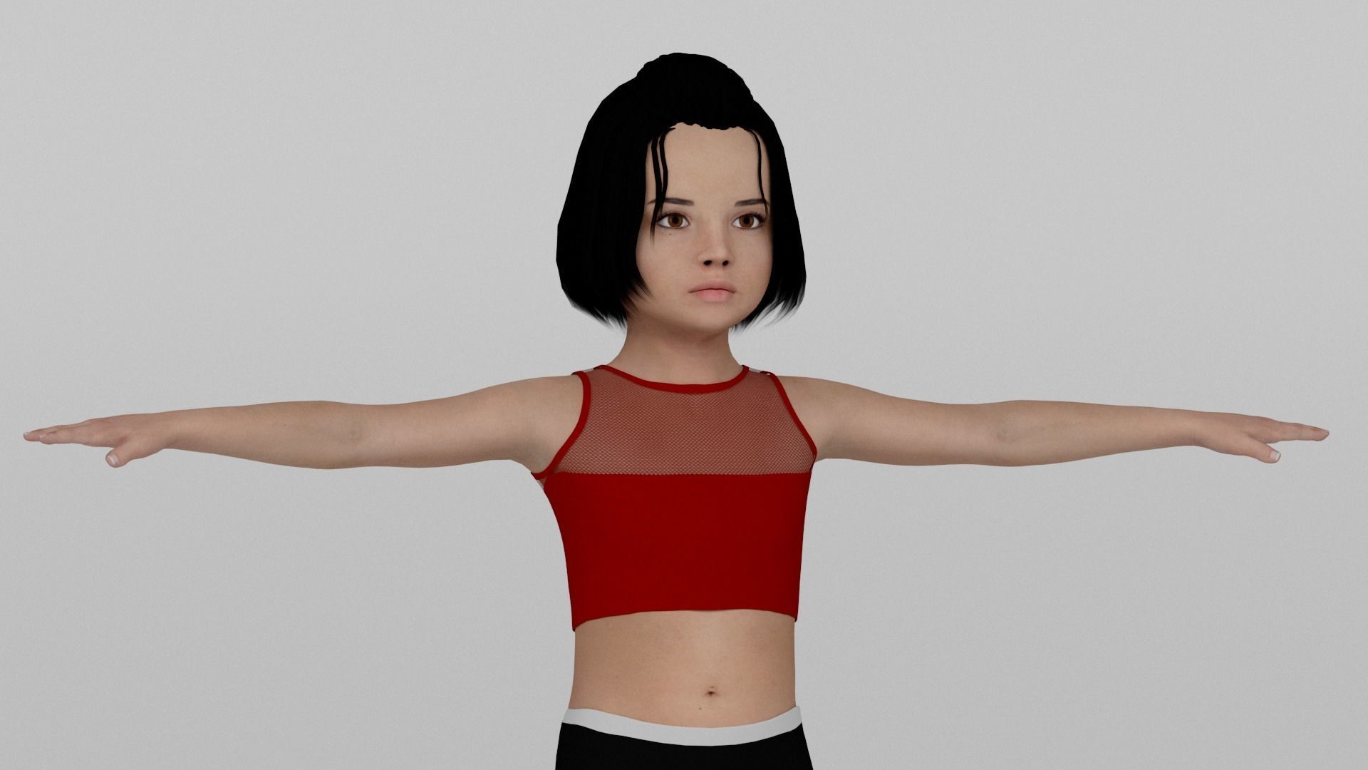 Young girl 3D model | CGTrader