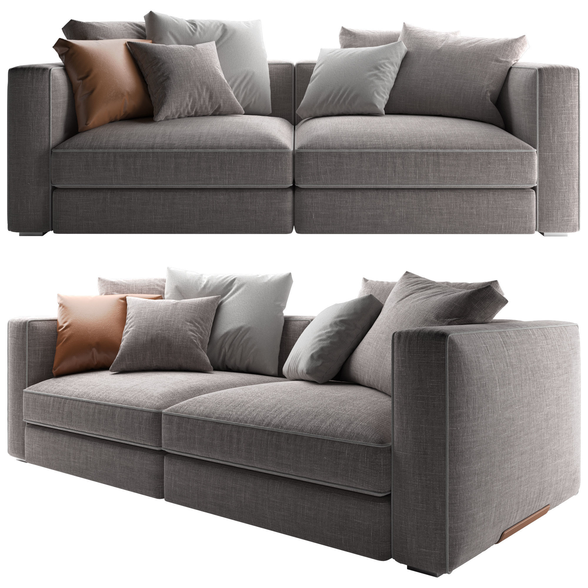 Flexform SOFA Series-Harper 3D model | CGTrader