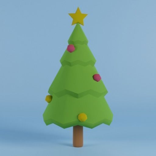 3D model Set of low poly Christmas Tree set A Low-poly 3D model VR / AR / low-poly | CGTrader