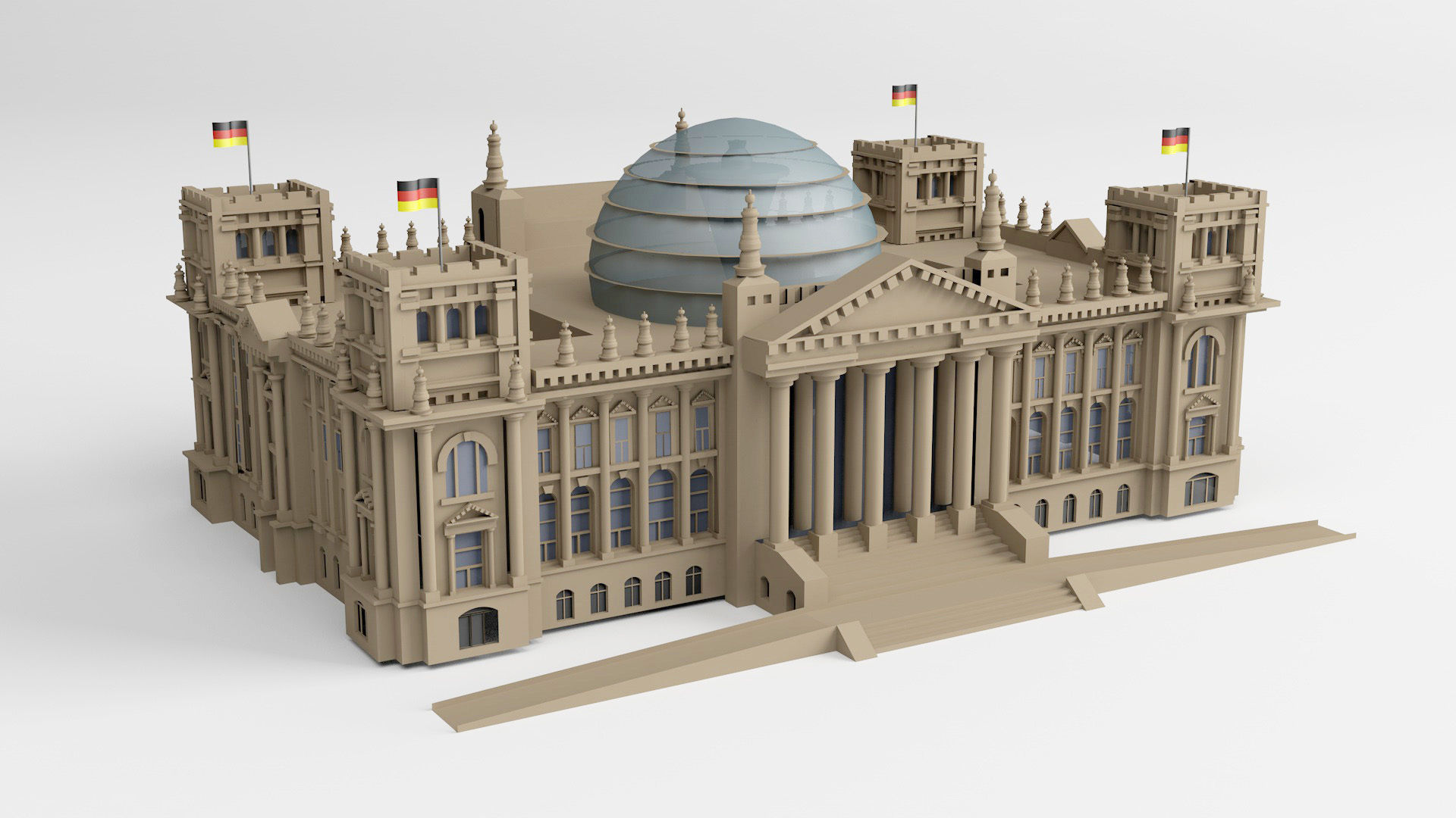 Berliner Reichstag German Parliament Building 3D model | CGTrader