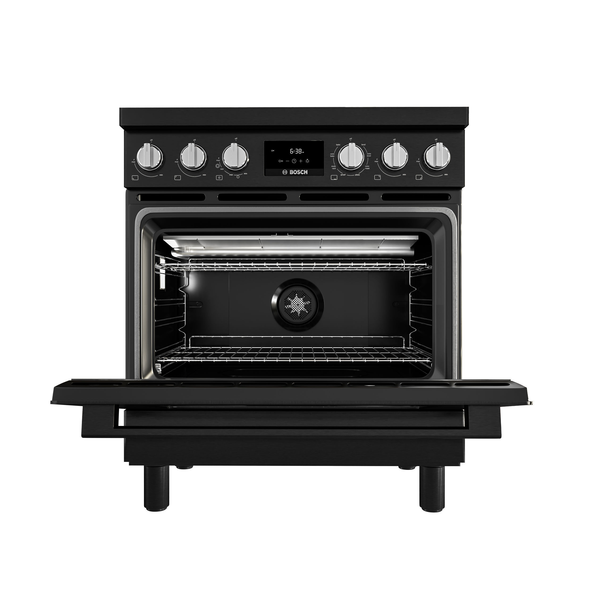 BOSCH HDS8655U and HDS8055U range cooker with black version 3D model ...