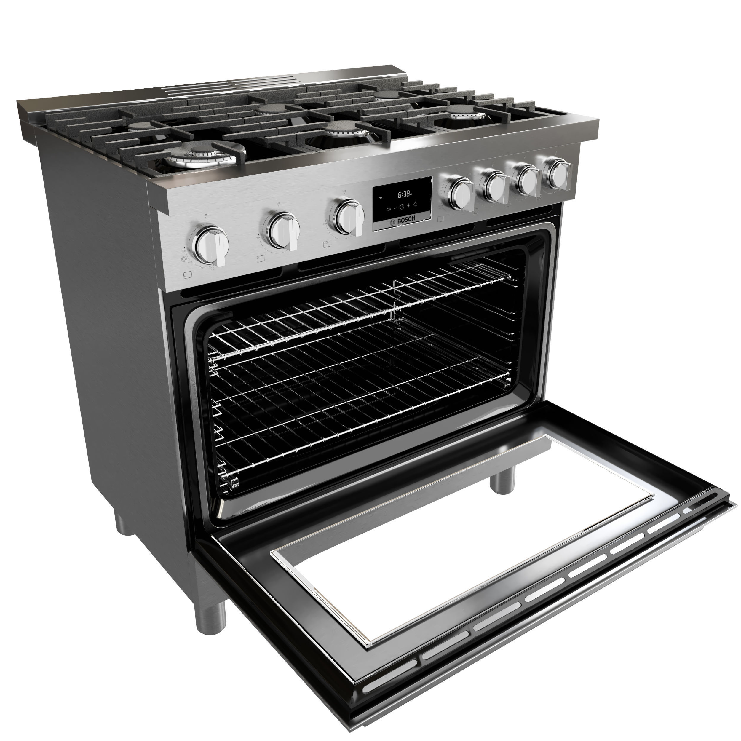 BOSCH HDS8655U and HDS8055U range cooker with black version 3D model ...