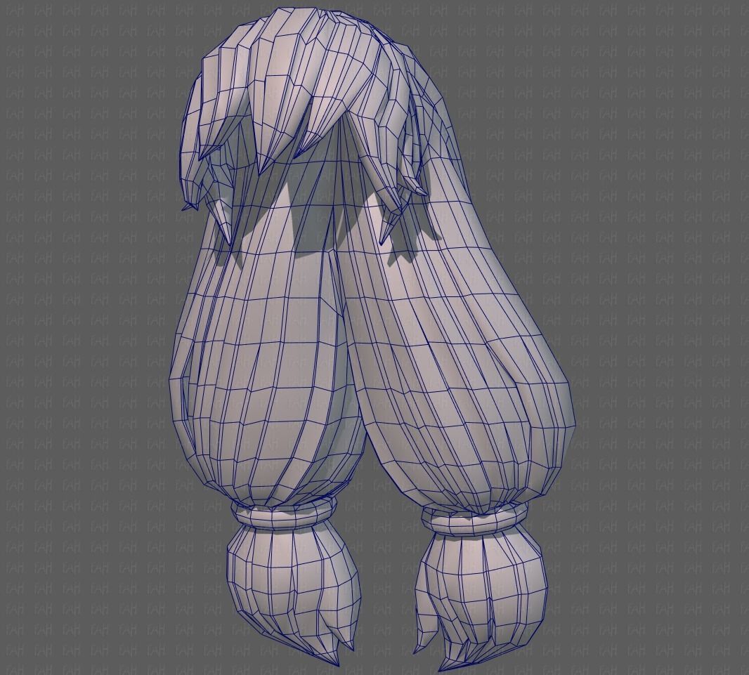 3D model Base Hair for girl V48 VR / AR / low-poly | CGTrader