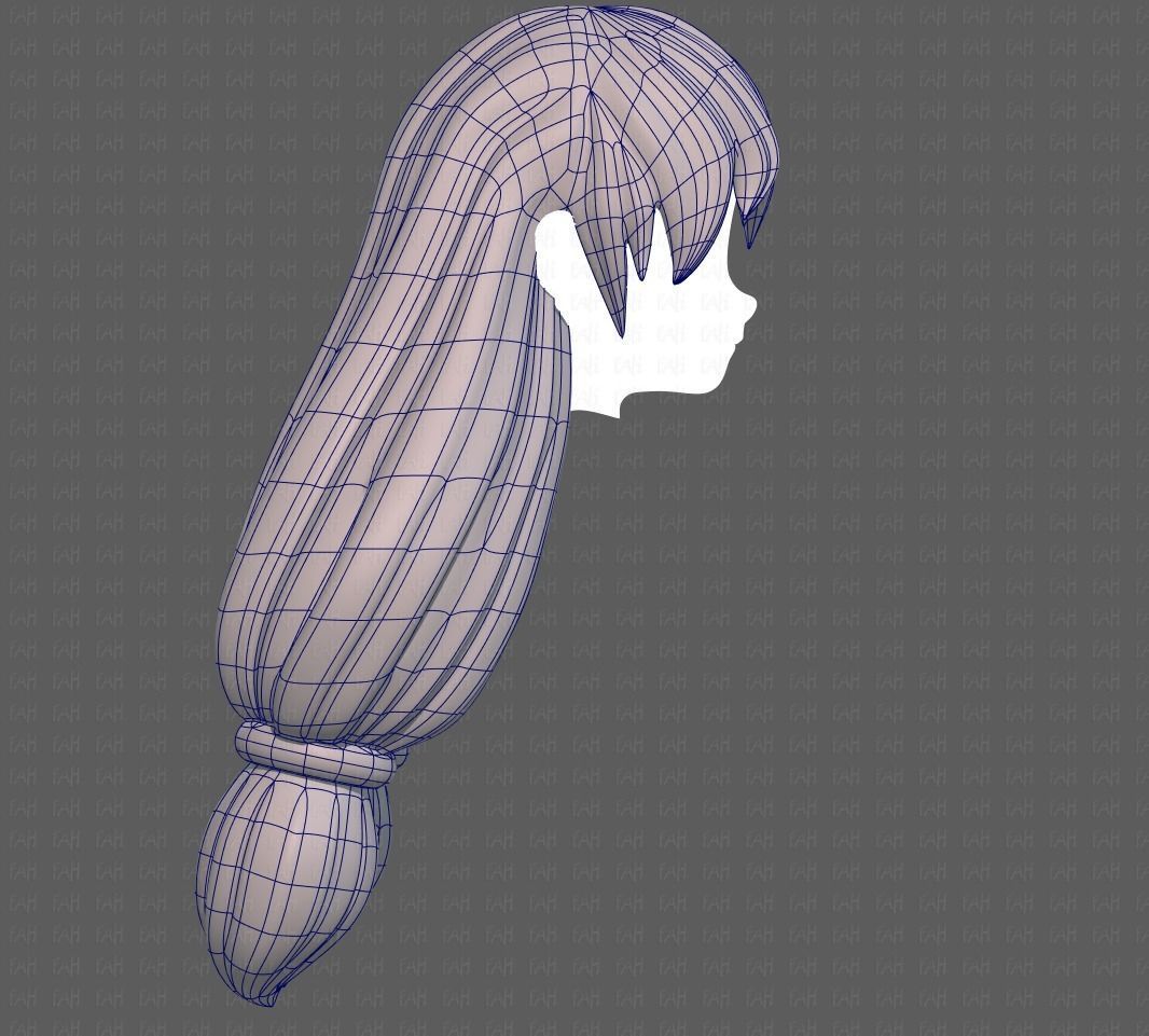 3D model Base Hair for girl V48 VR / AR / low-poly | CGTrader