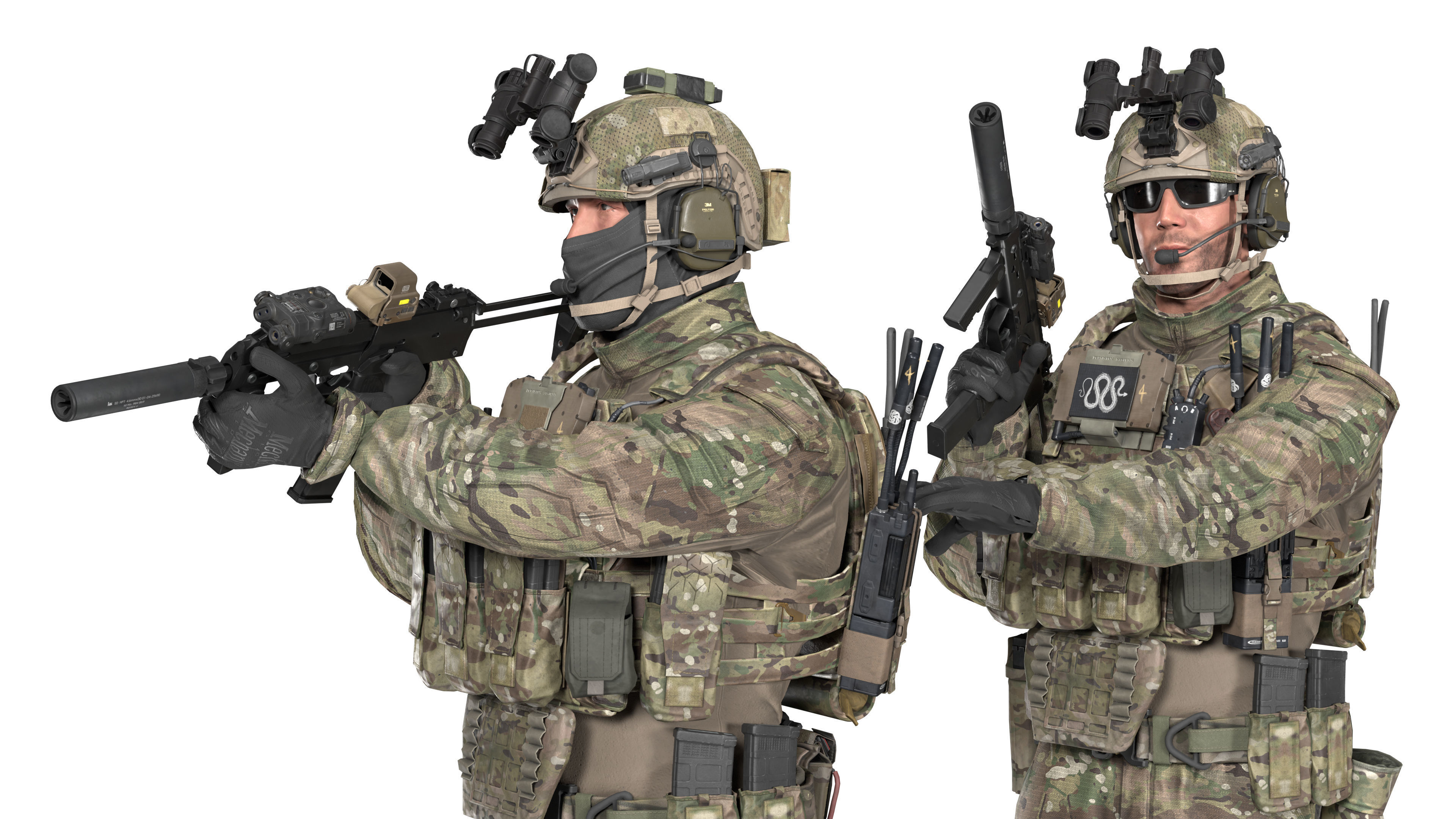 3D model GAME READY RIGGED WESTERN SPECIAL OPERATIONS CHARACTER V1 VR ...