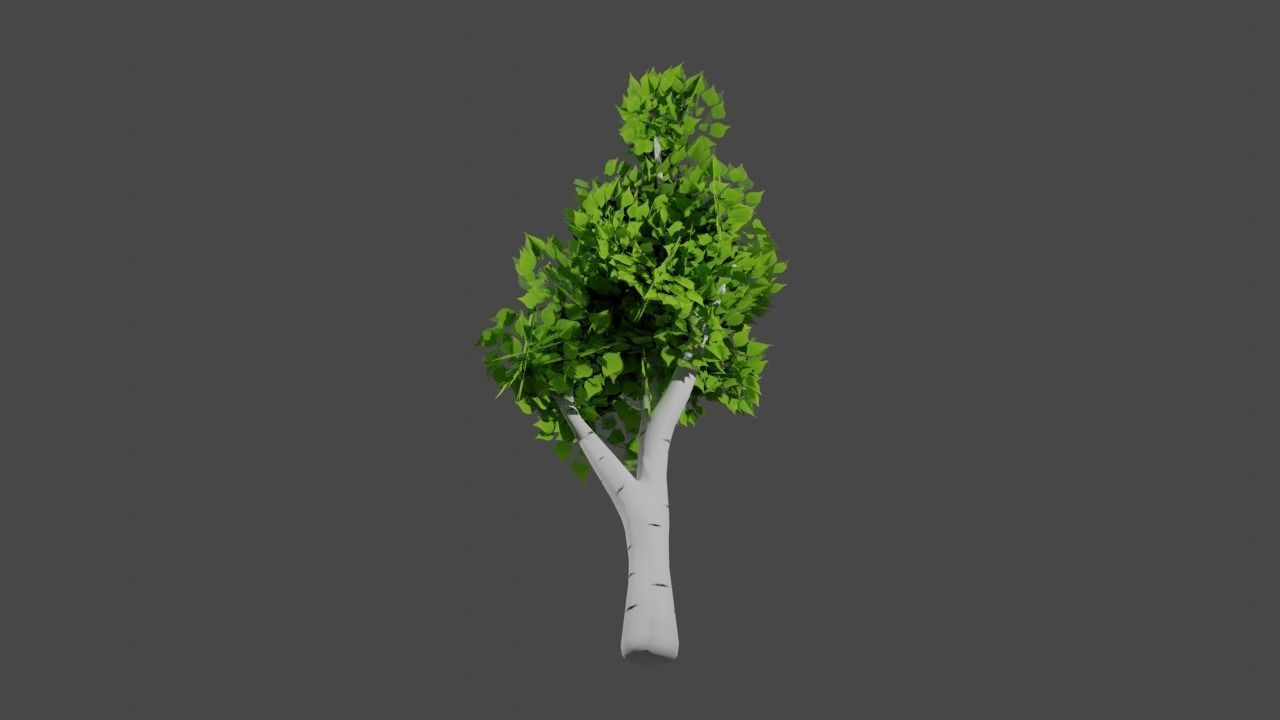 Stylized birch 3D model | CGTrader