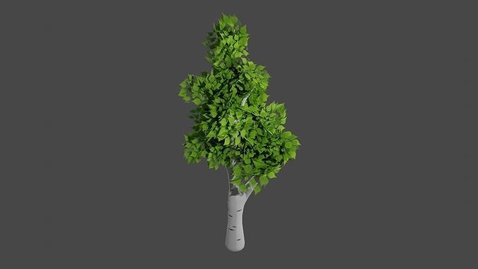 Stylized birch 3D model | CGTrader