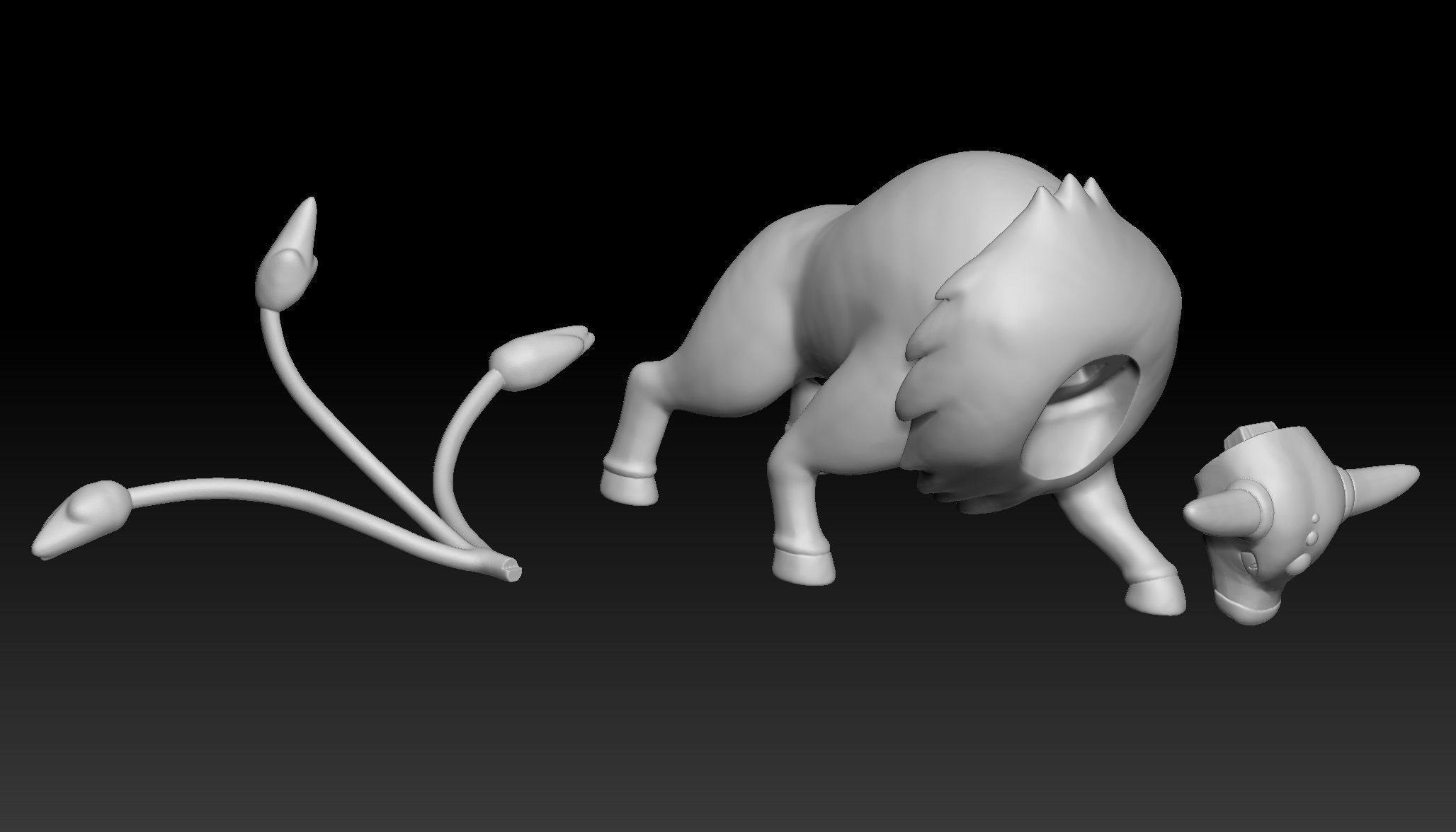 Pokemon Paldean Tauros Combat Breed 3D model 3D printable | CGTrader