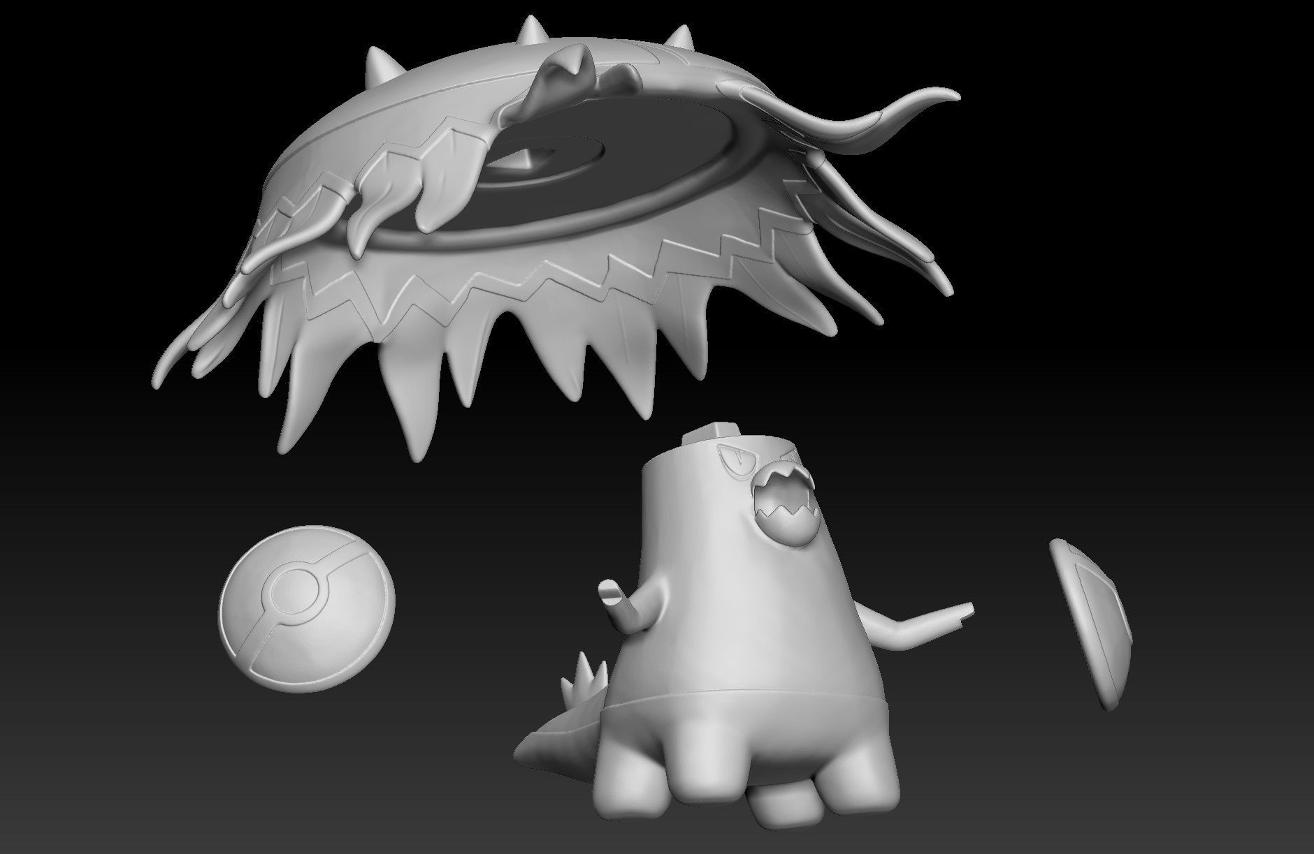 Pokemon Paradox Ancient Amoonguss Brute Bonnet 3D model 3D printable | CGTrader