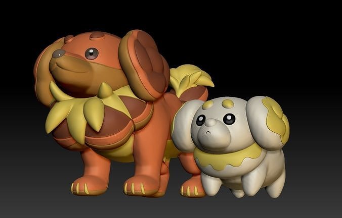 Pokemon Fidough Dachsbun 3D model 3D printable | CGTrader