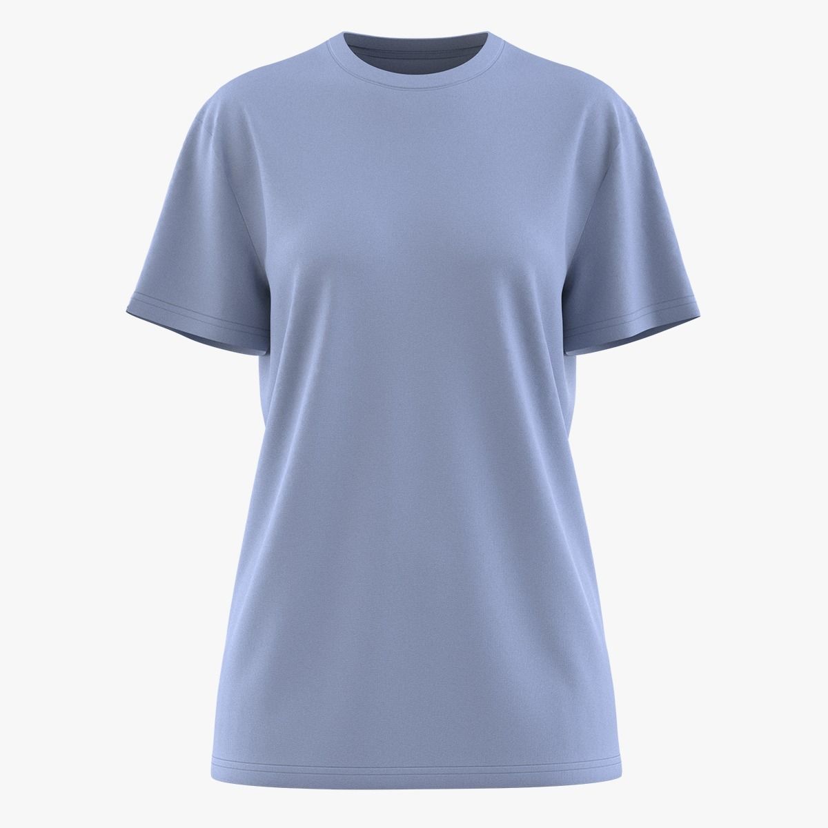 Round Neck Womens T-Shirts 3D model | CGTrader