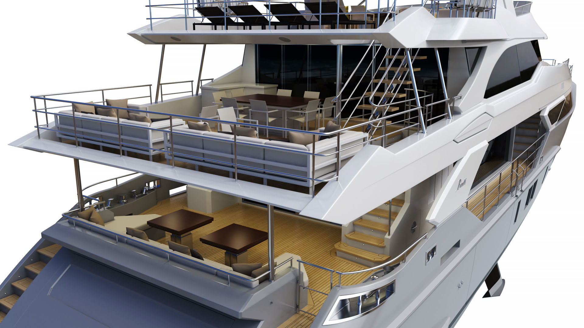Luxury Motor Yacht Benetti BF125 3D model | CGTrader