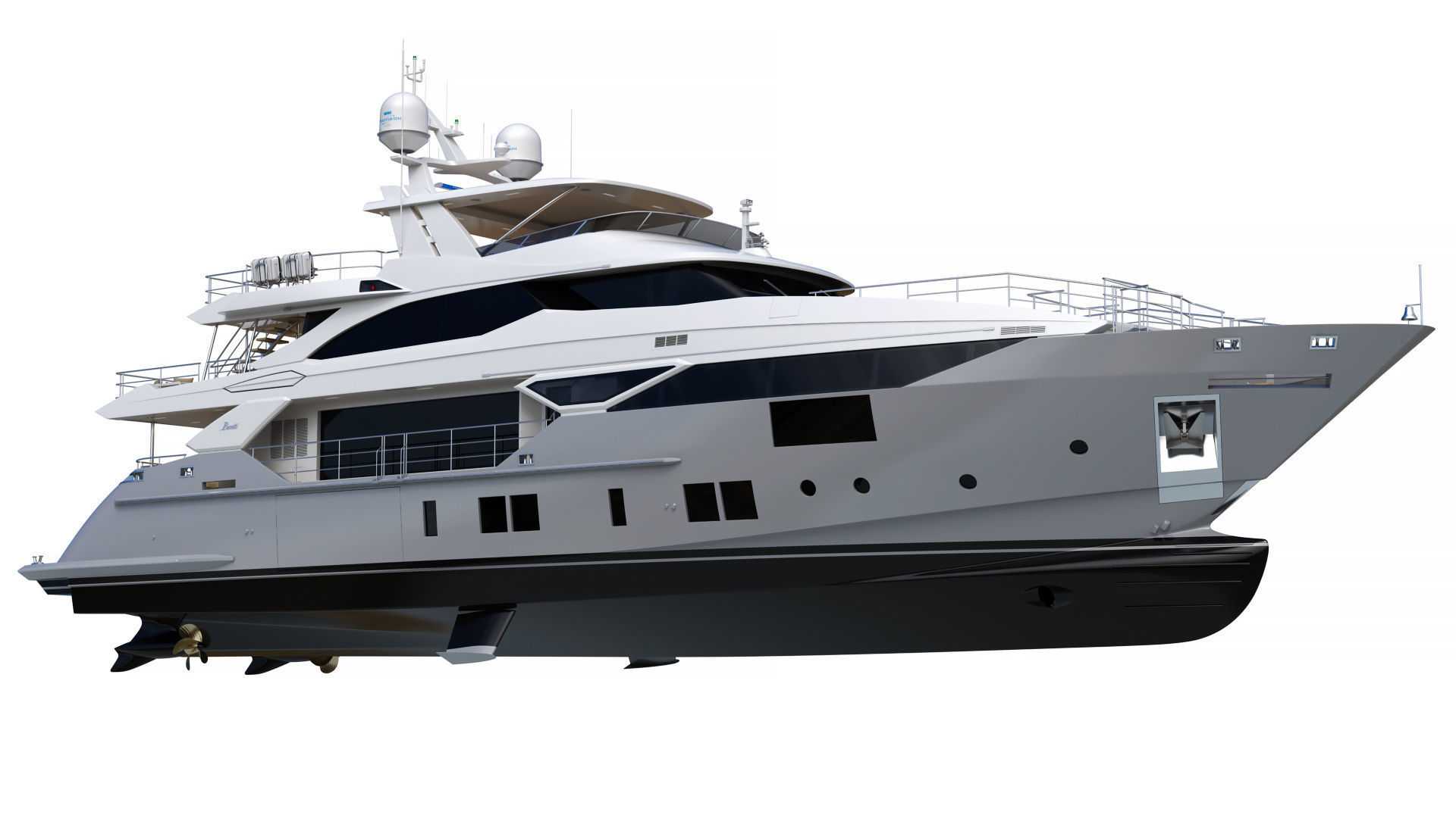 Luxury Motor Yacht Benetti BF125 3D model | CGTrader