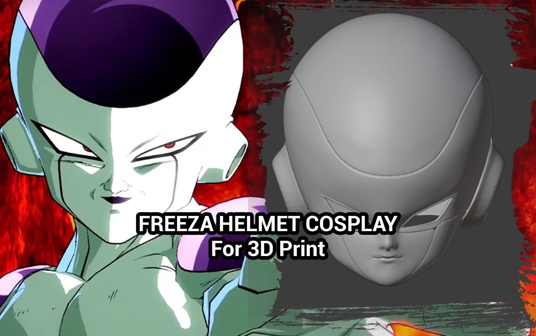 Freeza Helmet Cosplay 3D model 3D printable | CGTrader