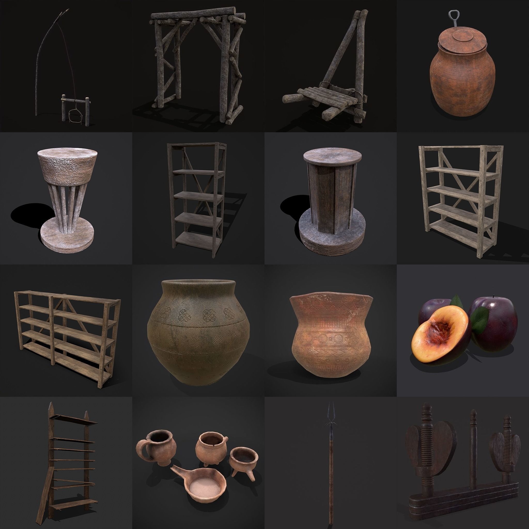 750 Medieval Props Pack 3D Model Collection | CGTrader