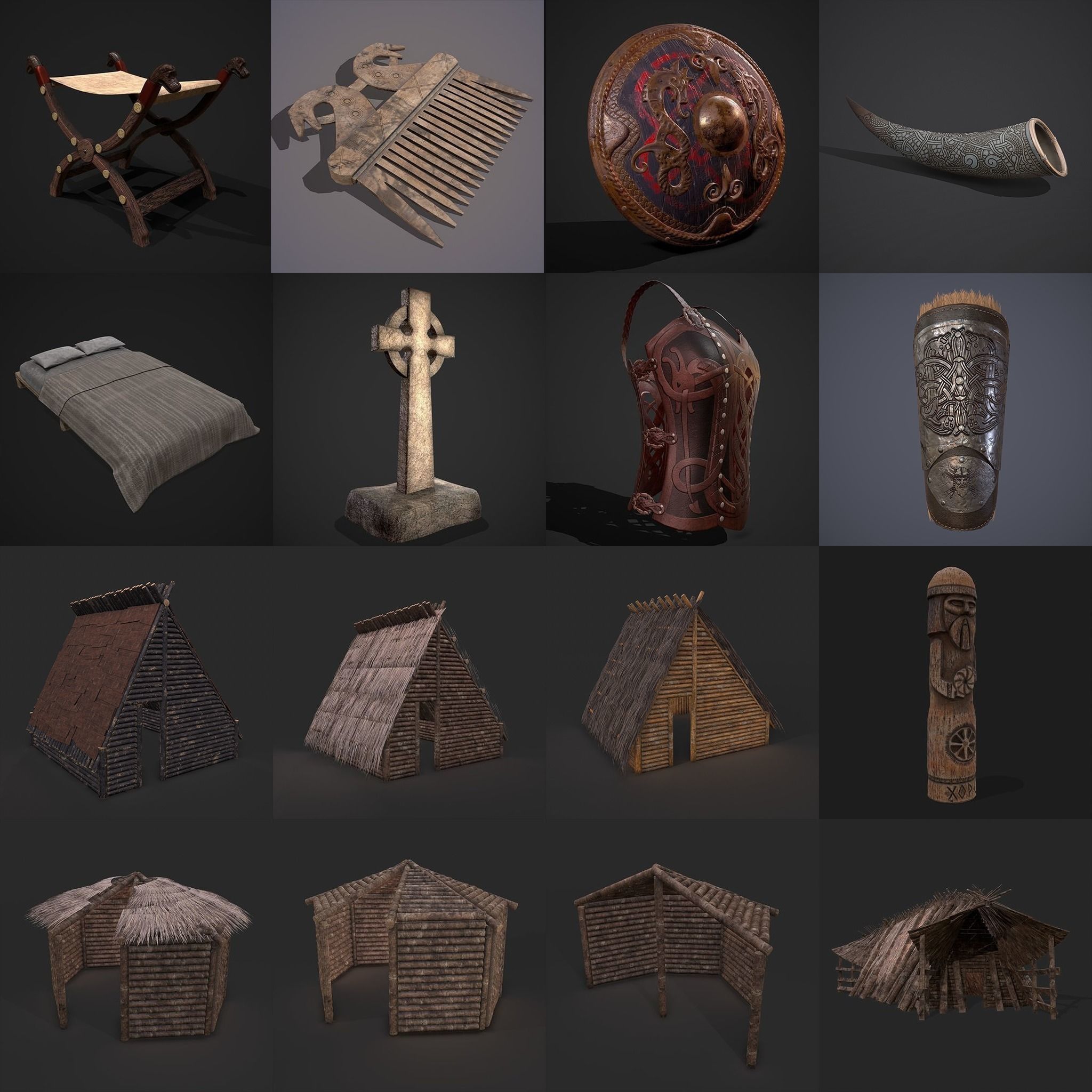 750 Medieval Props Pack 3D Model Collection | CGTrader
