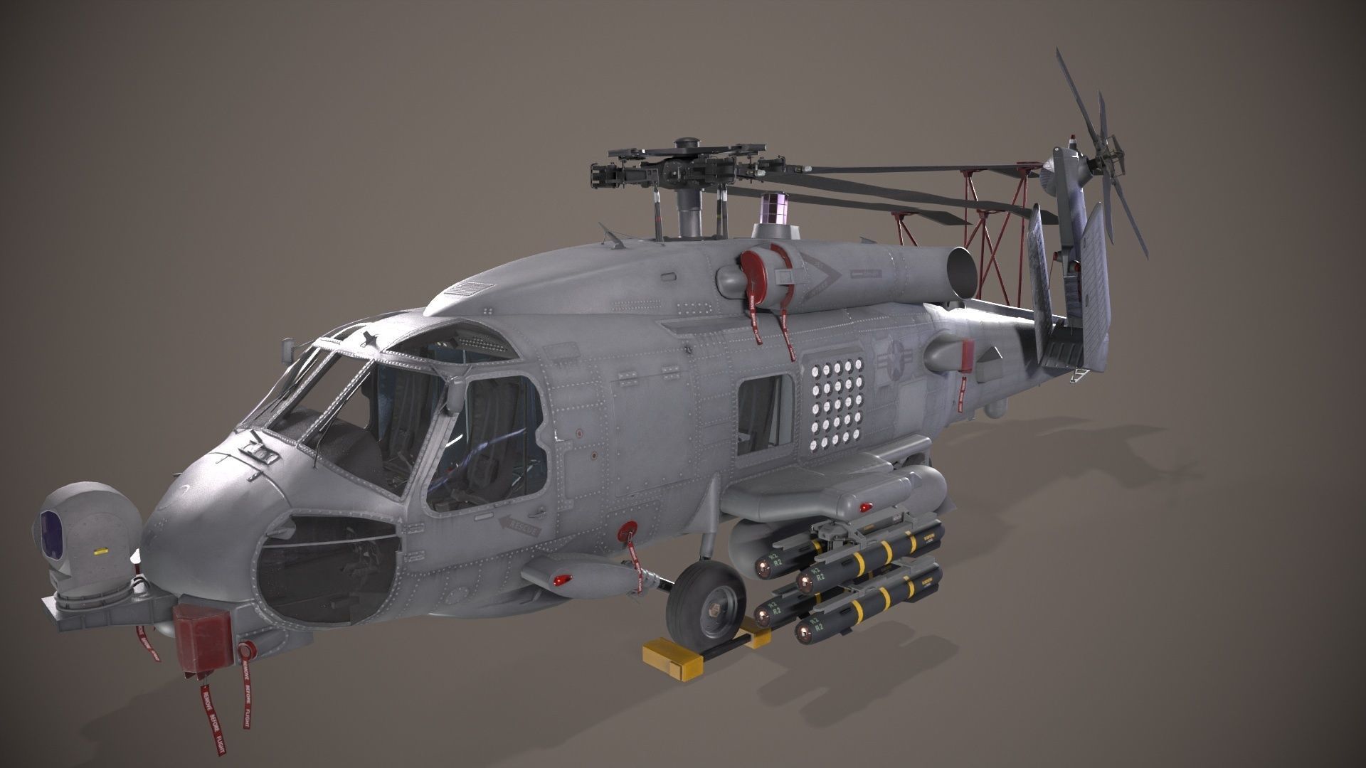 3D model Sikorsky MH-60R Sea Hawk Static VR / AR / low-poly | CGTrader