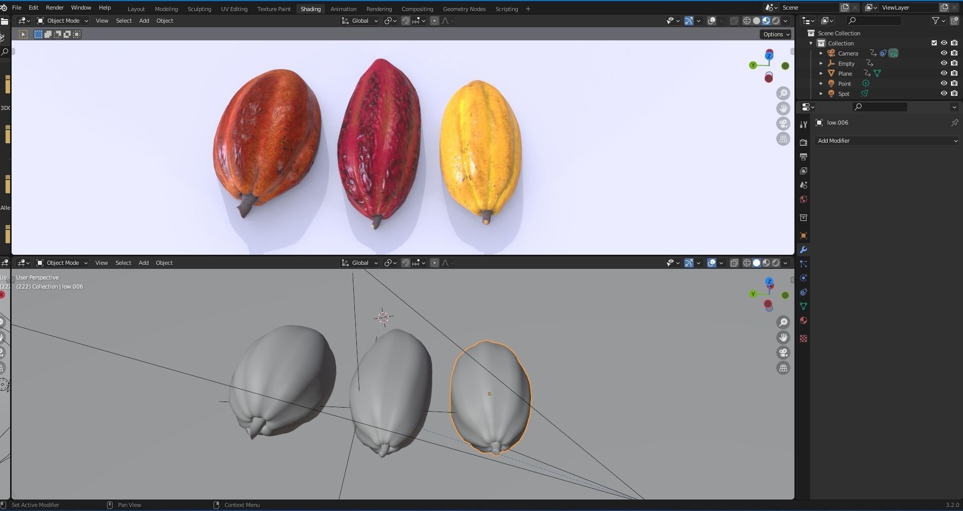 3D model Cocoa fruit VR / AR / low-poly | CGTrader