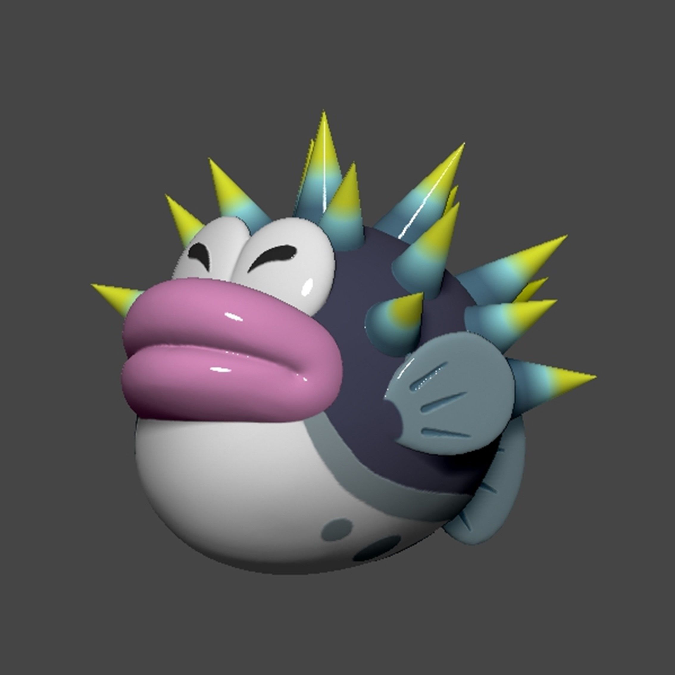 Porcupuffer Fish Mario 3D model 3D printable | CGTrader