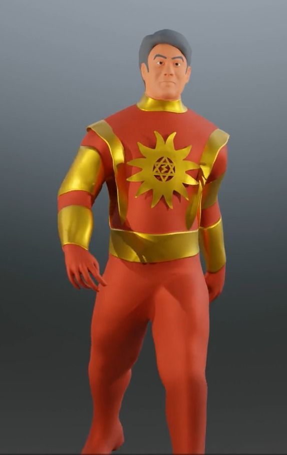 Shaktimaan 3d Model superhero gold 3D model rigged | CGTrader
