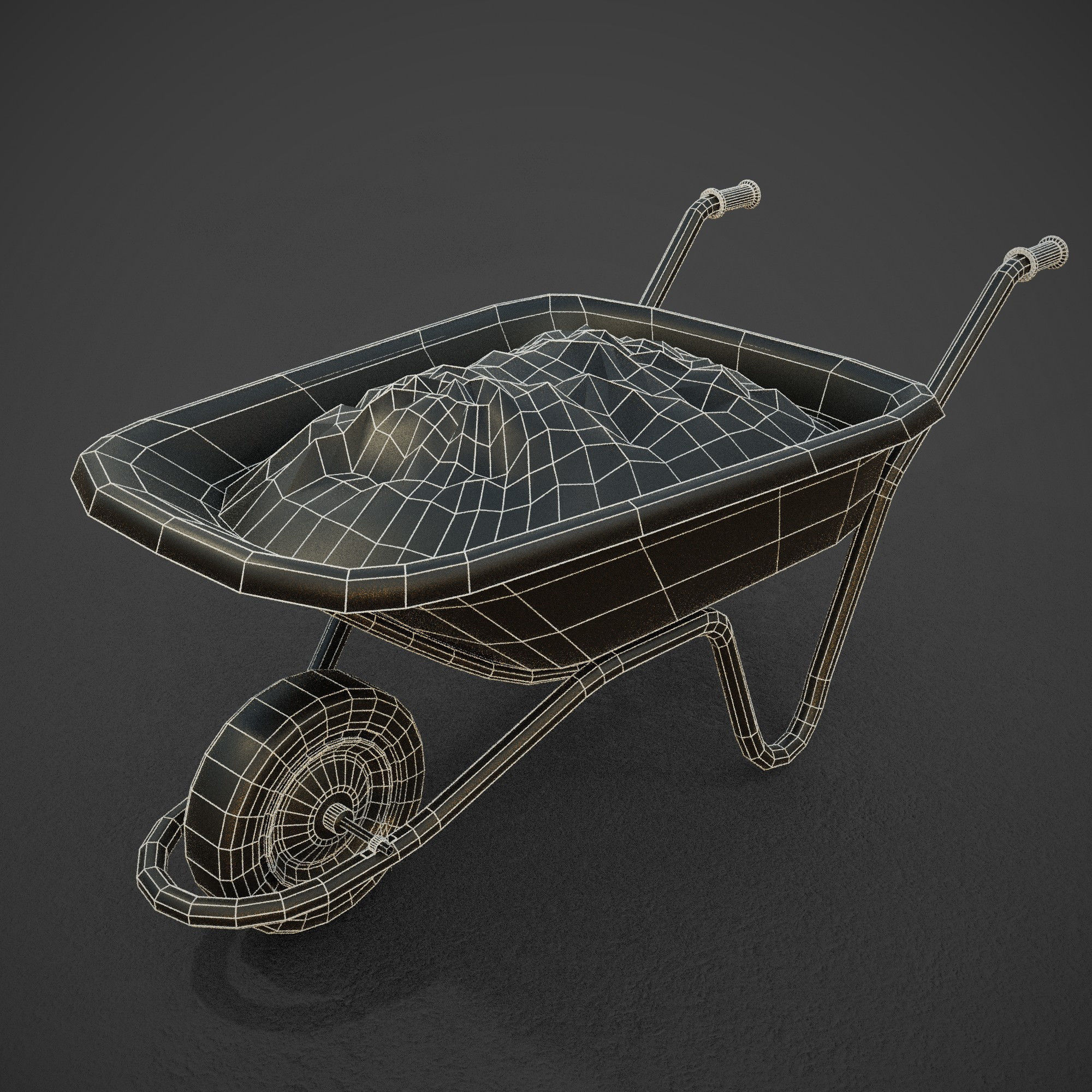 3D model wheel barrow VR / AR / low-poly | CGTrader