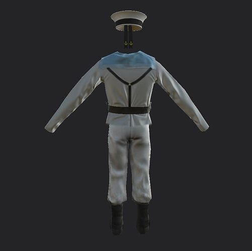 3D model Seaman from Austro-Hungarian Navy 1900 boxer raballion VR / AR ...