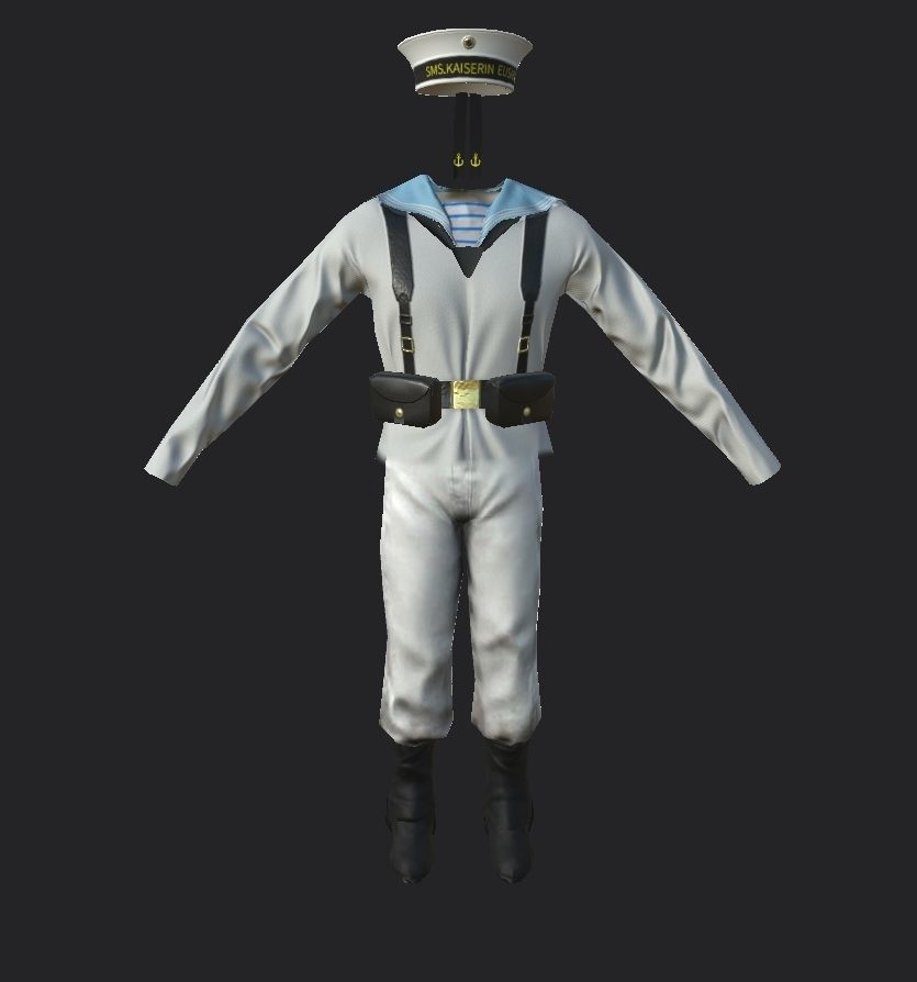 3D model Seaman from Austro-Hungarian Navy 1900 boxer raballion VR / AR ...