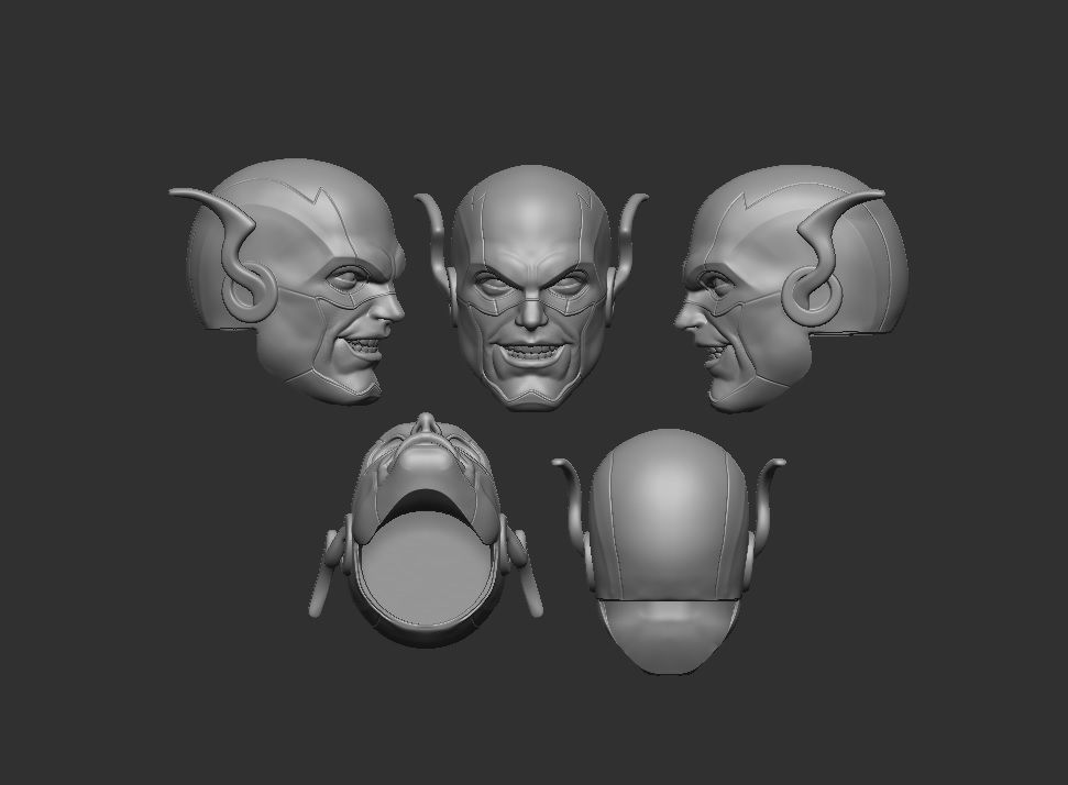 Flash and reverse Flash - Headsuclpt for Action Figures 3D model 3D ...