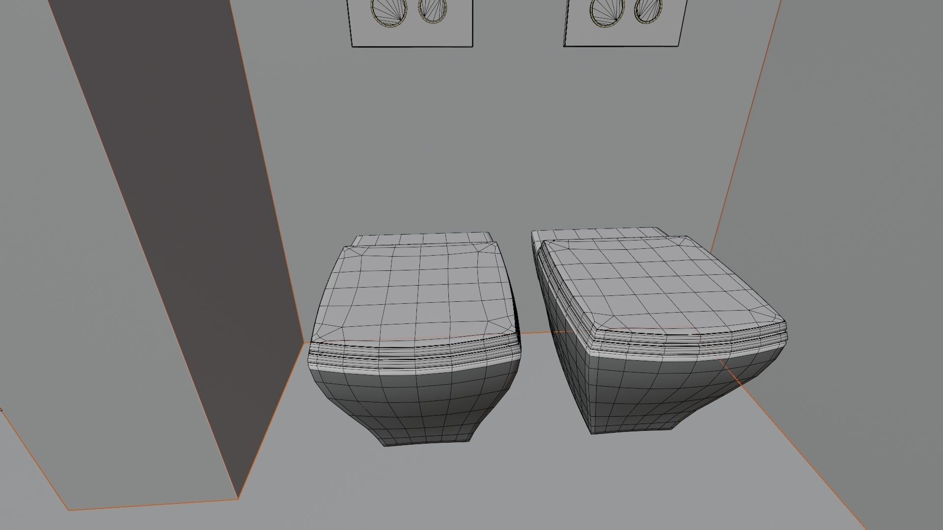 3D model Fully Game ready low poly bathroom full set 14 models VR / AR ...