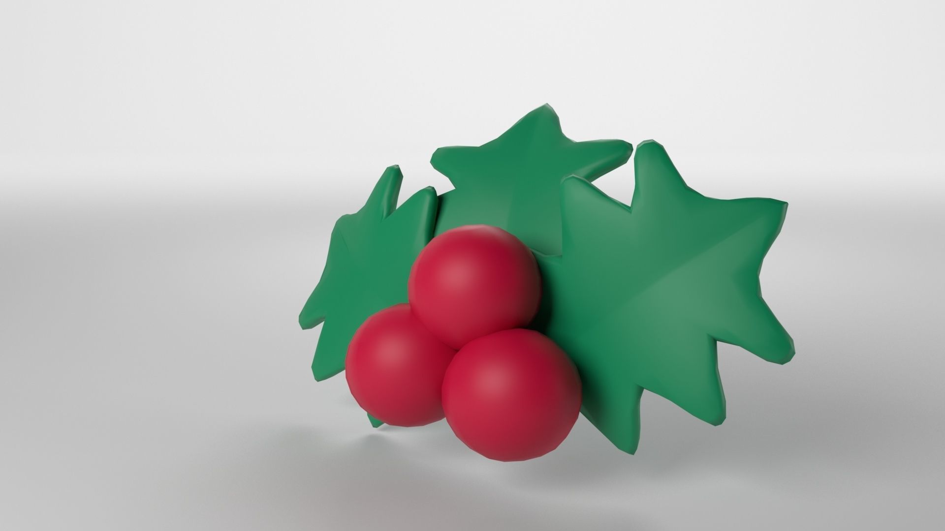 Low poly - Cute Holly Berry free VR / AR / low-poly 3D model | CGTrader